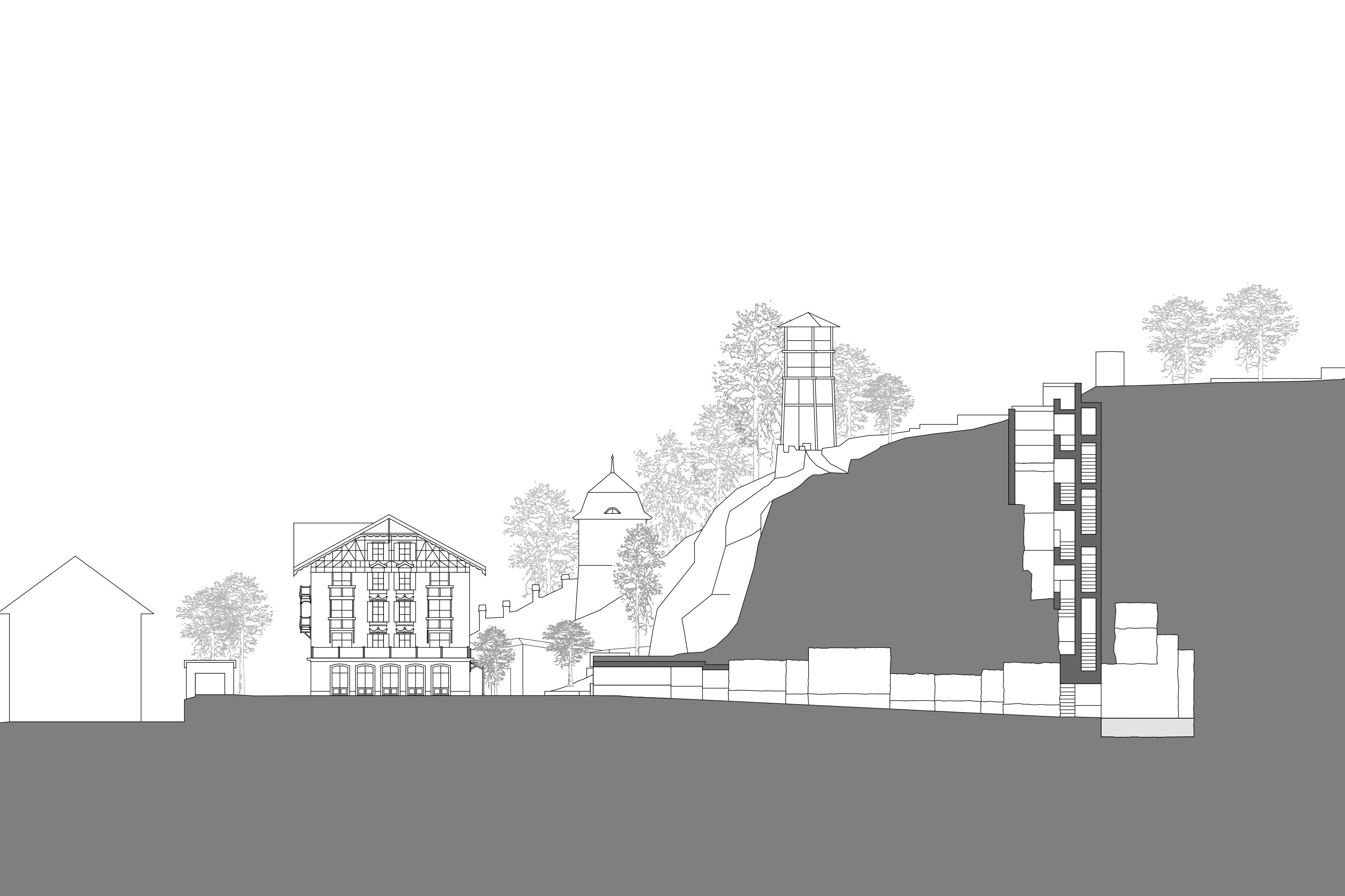 Fuori e dentro la montagna Muri di calcestruzzo, architettura per la ...