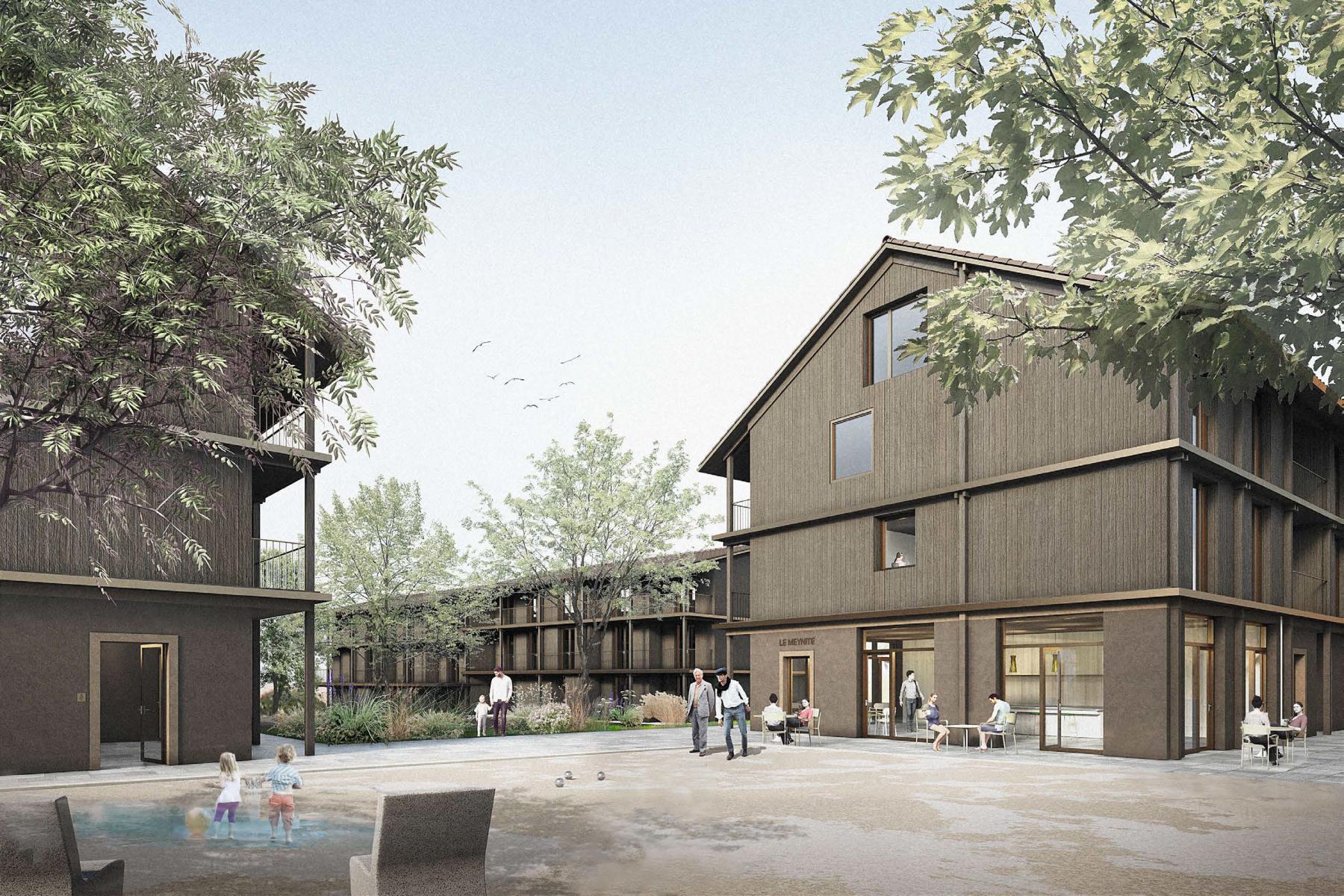 Construction de logements, commerces et aménagement extérieur, Meinier ...