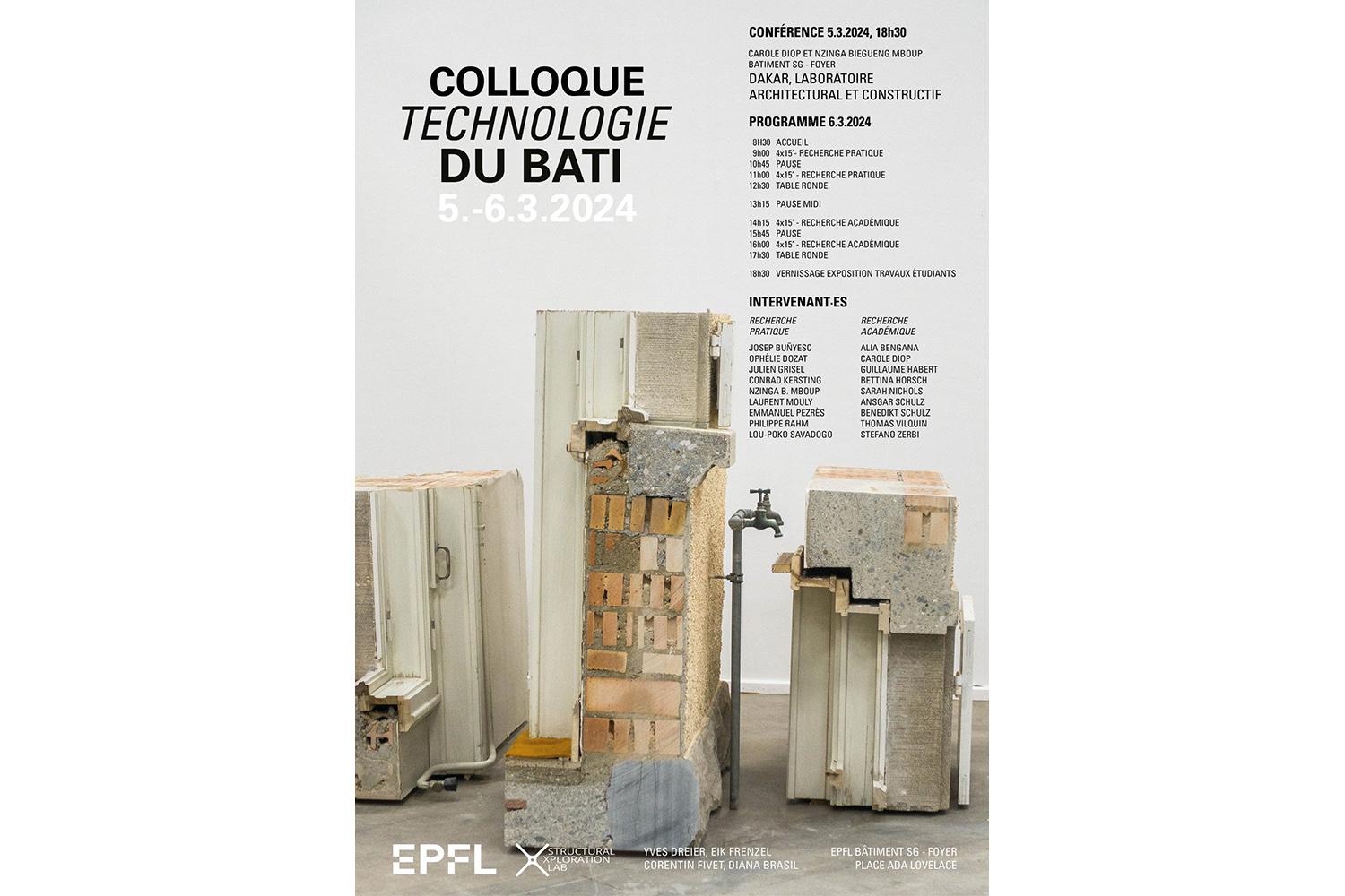 Technologie du Bâti, Lausanne, 5 et 6 mars 2024