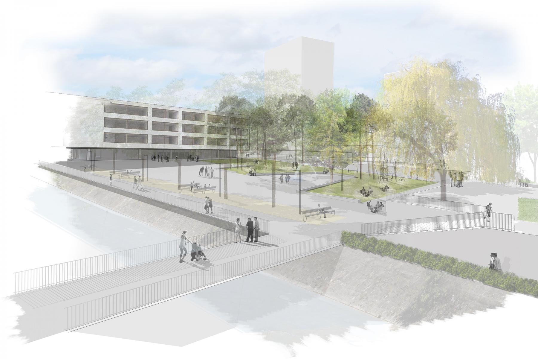 Étude des aménagements extérieurs du collège secondaire à Gilamont ...